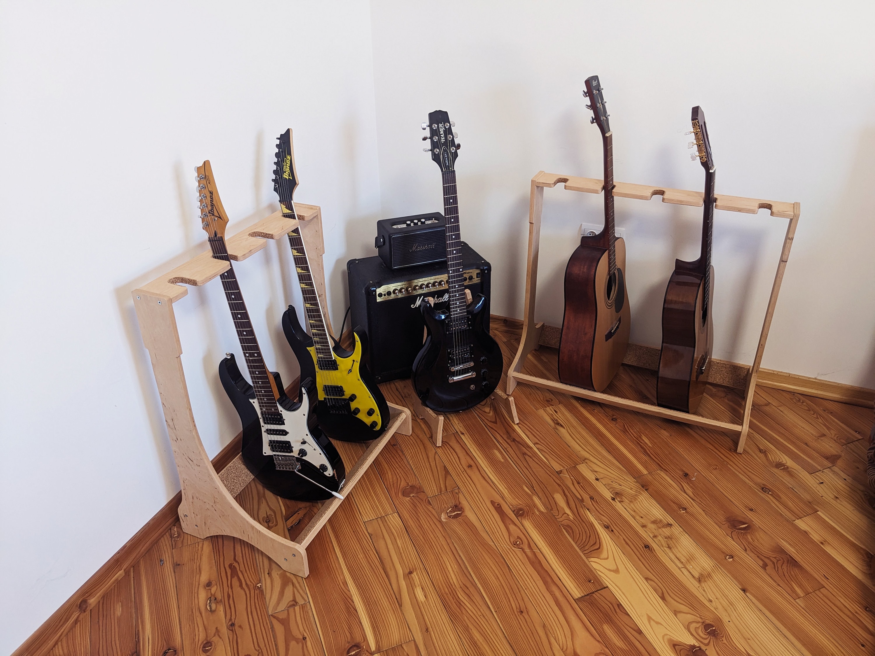 Acoustic Guitar Stand, Hand Built Engraved Wood Guitar Stand, Stand for ...