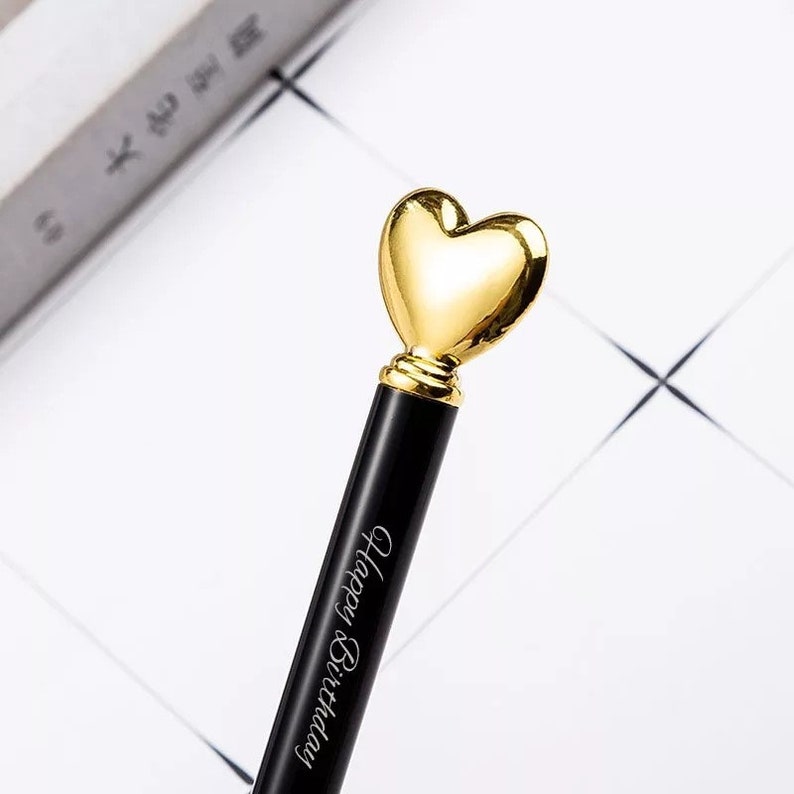 Personalized Diamond Pen Heart Pen Engrave Your Name Date - Etsy