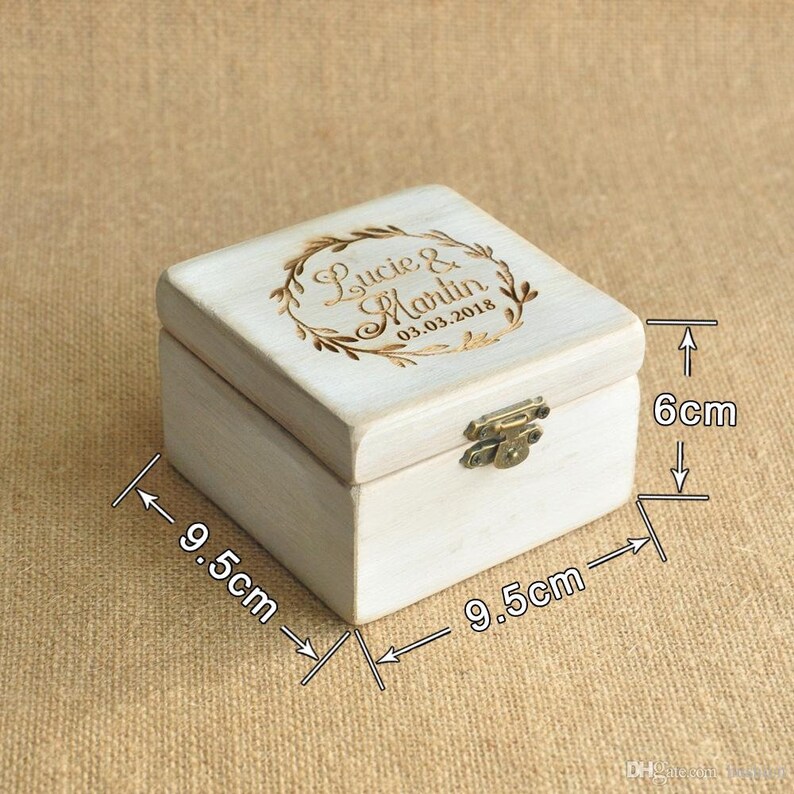 Personalized Wedding Wooden Ring Box Engagement Ring Box - Etsy