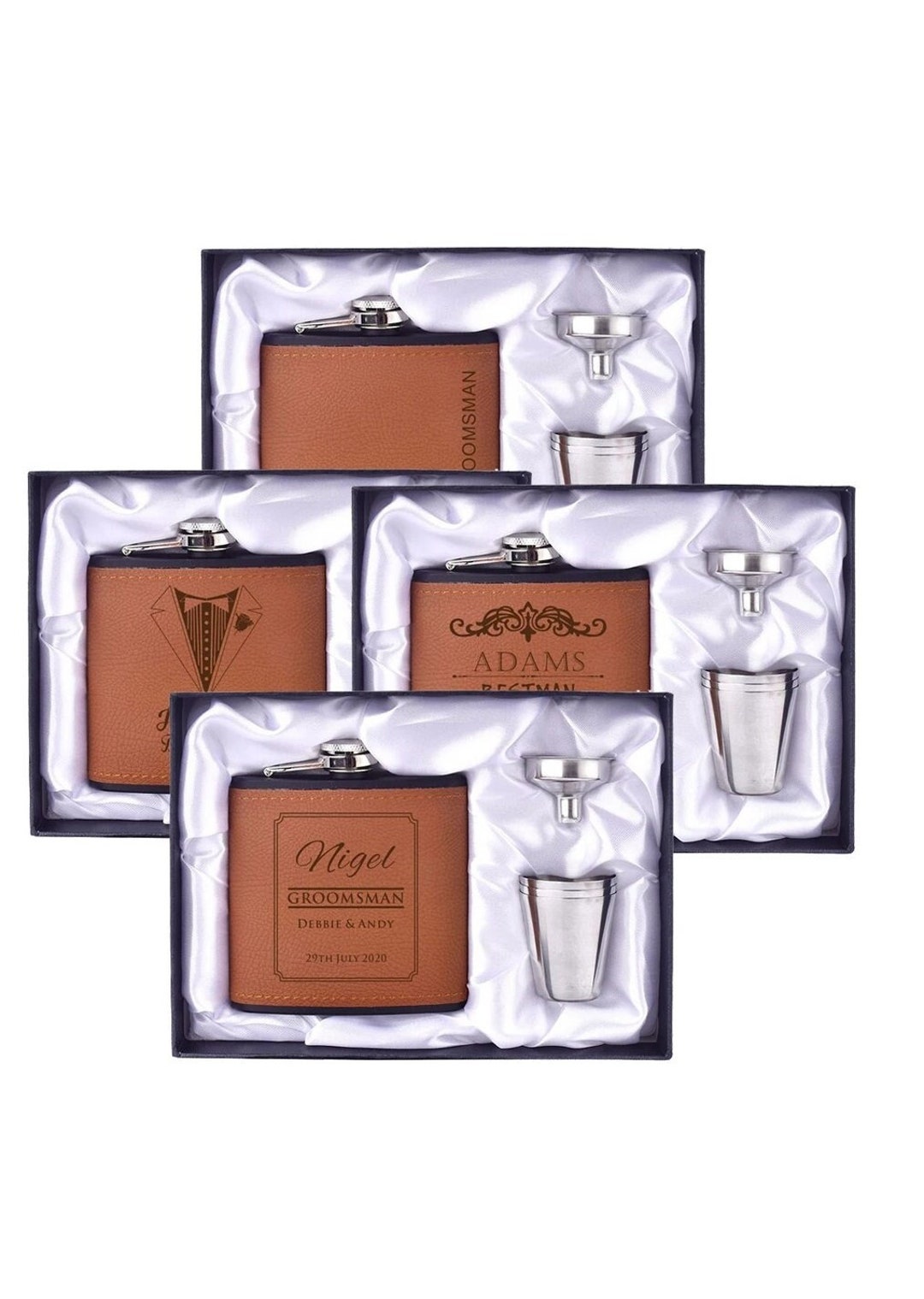 Personalized Flask for Men,flask Set for Wedding,flask for Groomsman ...