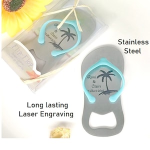 Personalised Flip Flop Bottle Opener, Flip Flop Wedding, Sandals Favor ...