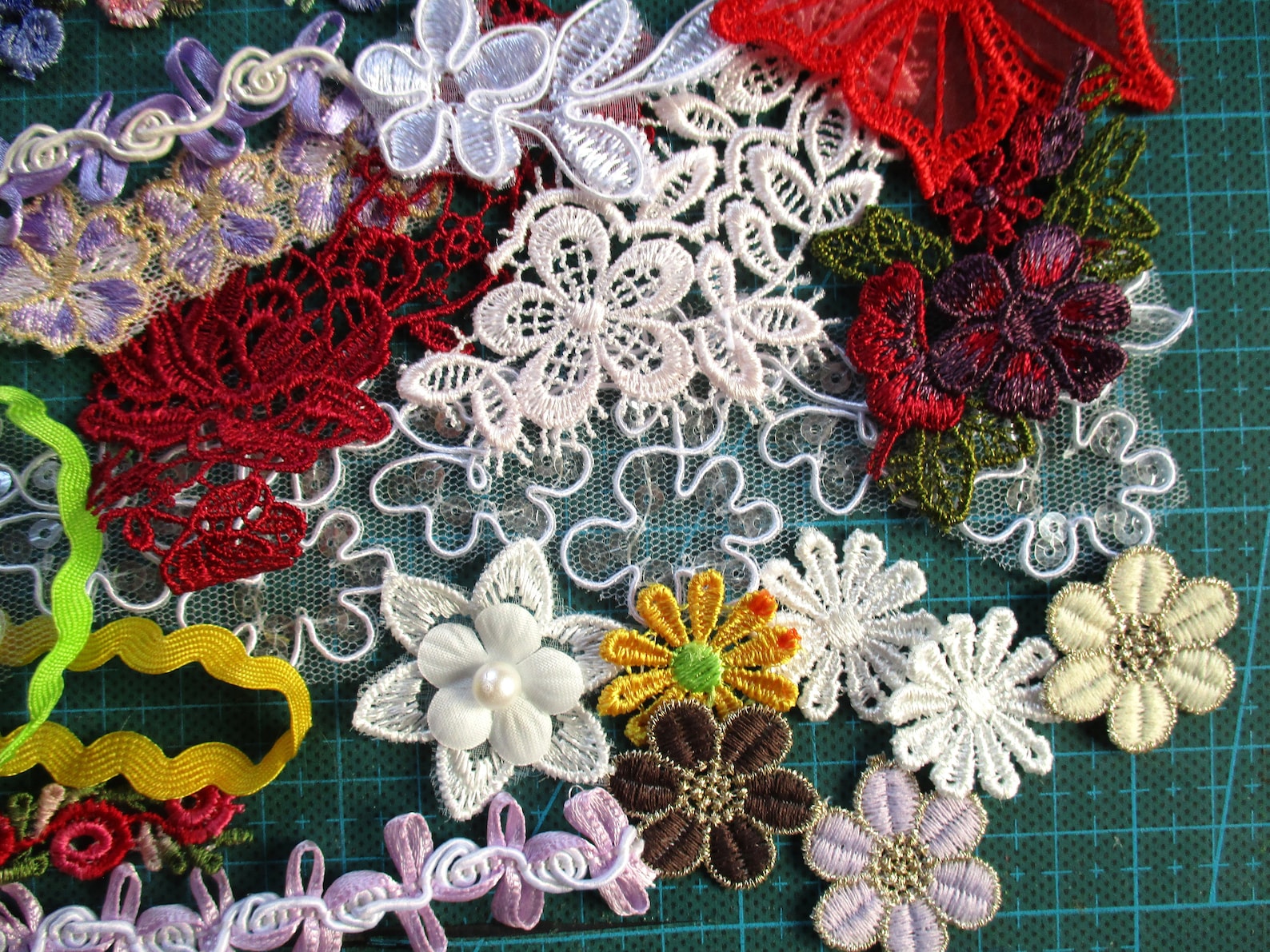 Lace Embellishment Pack Inspiration Kit Slow Sewing Kit DIY | Etsy