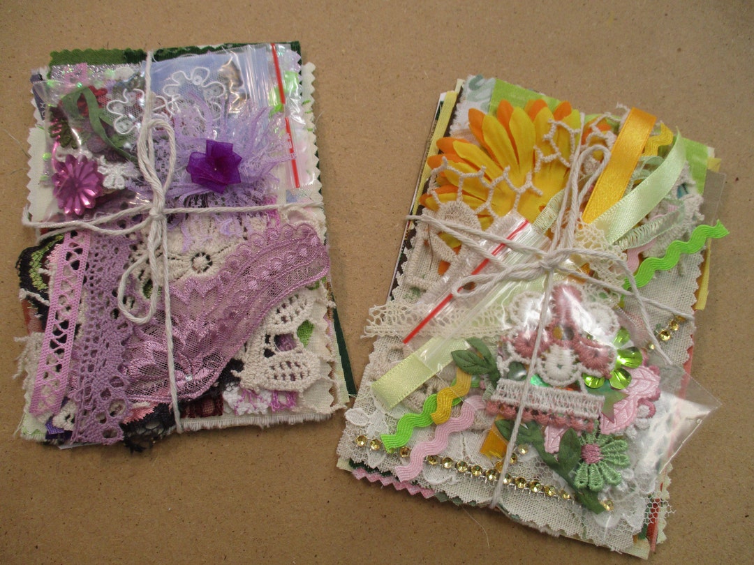 Mystery Pack Slow Stitching Kit Mixed Fabric Scraps Bundle Fabric ...