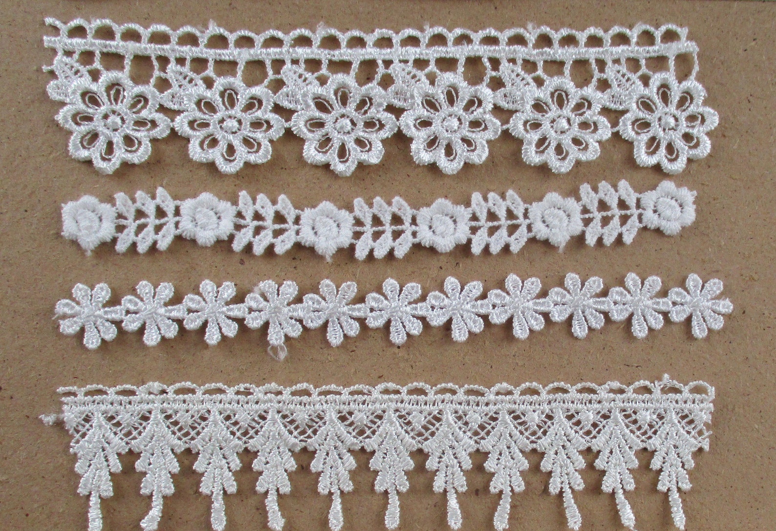 Large Vintage Lace Scraps Kit: 30 Neutral Sewing Snippets Slow Stitch ...