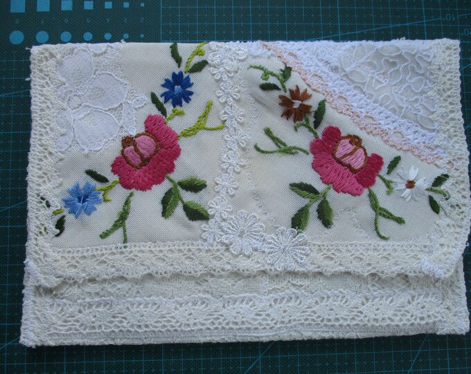 Crazy Quilt Large Fabric Envelope for Junk Journal 1 Pcs - Etsy