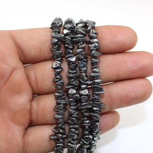 Natural Gunmetal Chips Beads AAA Quality, Uncut Chip Bead, Polished ...