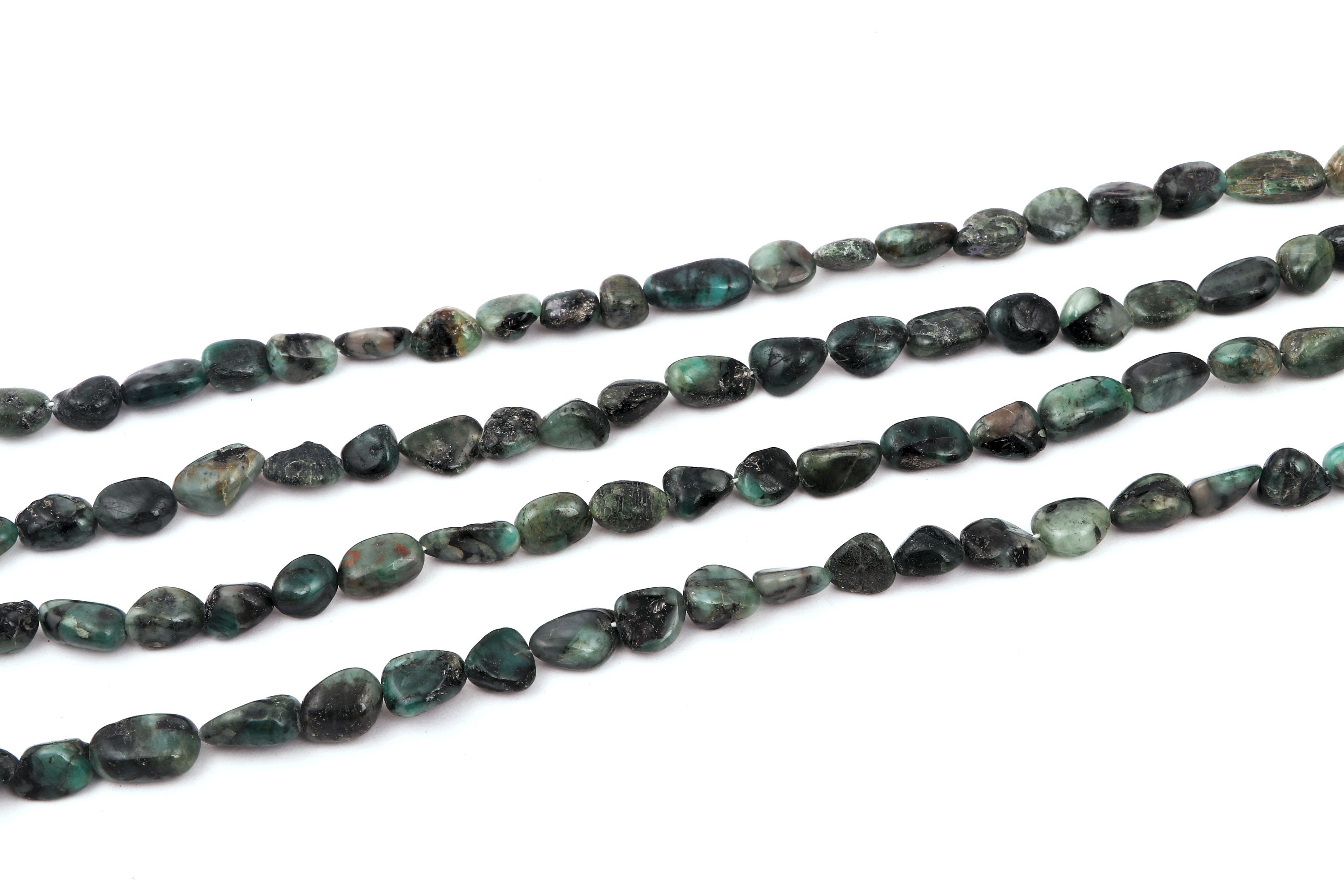 13'' Natural Emerald Nuggets Shape Beads Smooth - Etsy