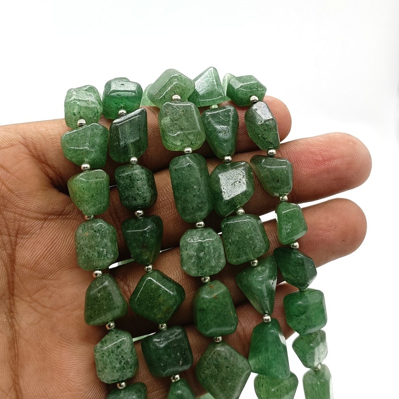 Green Strawberry Quartz Nugget Tumble Beads Natural Quartz - Etsy