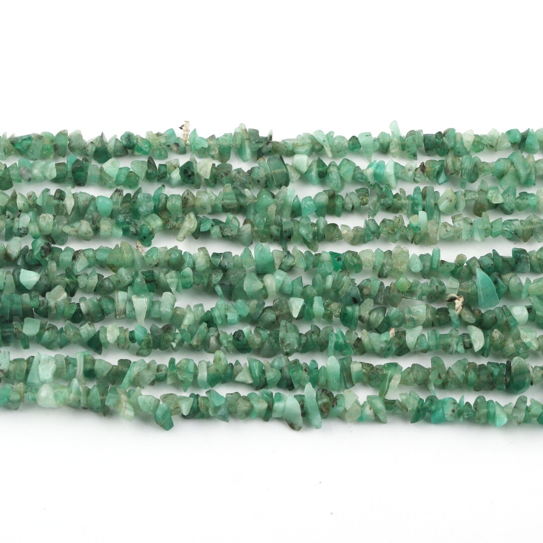 AAA Quality Natural Emerald Uncut Chips Raw Gemstone Beads, Emerald ...