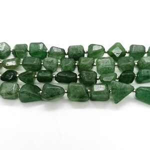 Green Strawberry Quartz Nugget Tumble Beads, Natural Quartz Tumble ...
