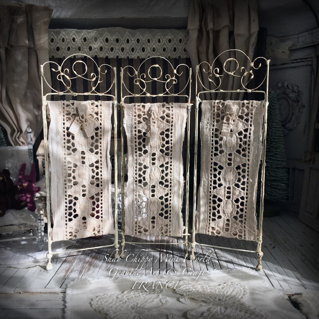 Magie Blanche Screen, Wrought Iron Type Room Divider, English ...