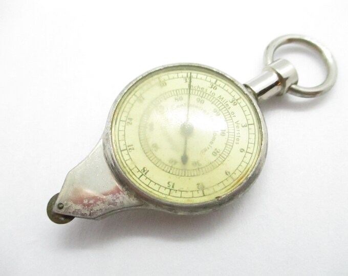 Vintage Opisometer Map Measuring Tool and Compass, Old Maps Tool Reader ...