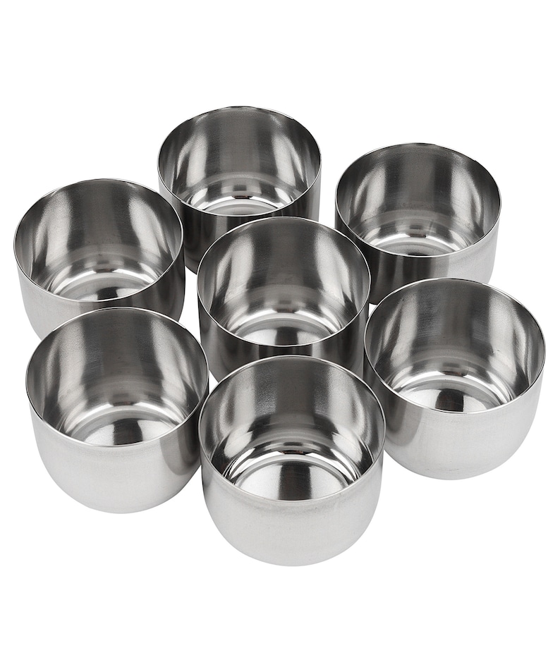 Stainless Steel Spice Box Masala Box/dabba (7 Steel Cups With 1 Spoon ...