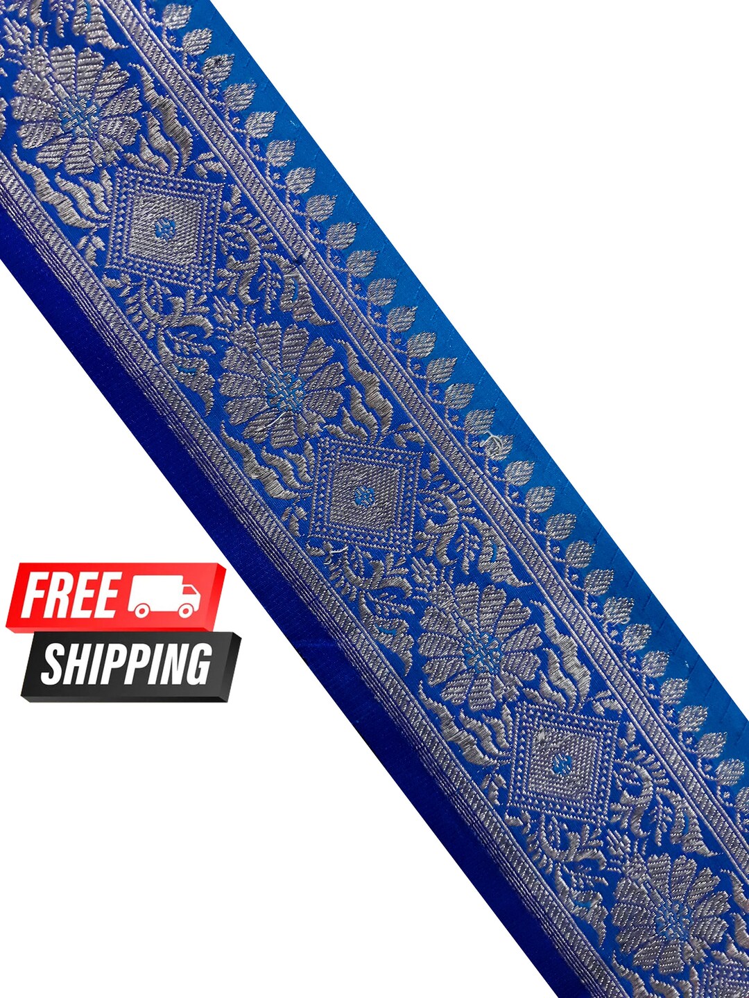 Vintage Banarasi Brocade Saree Ribbon, Brocade Trim Craft Ribbon ...