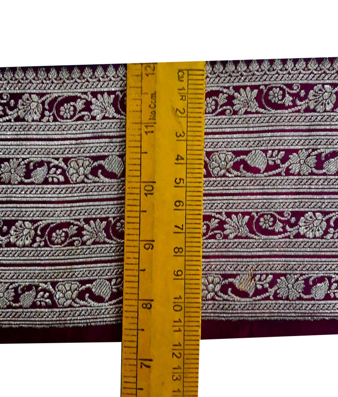 Vintage Banarasi Brocade Saree Border, Brocade Trim Craft Ribbon ...