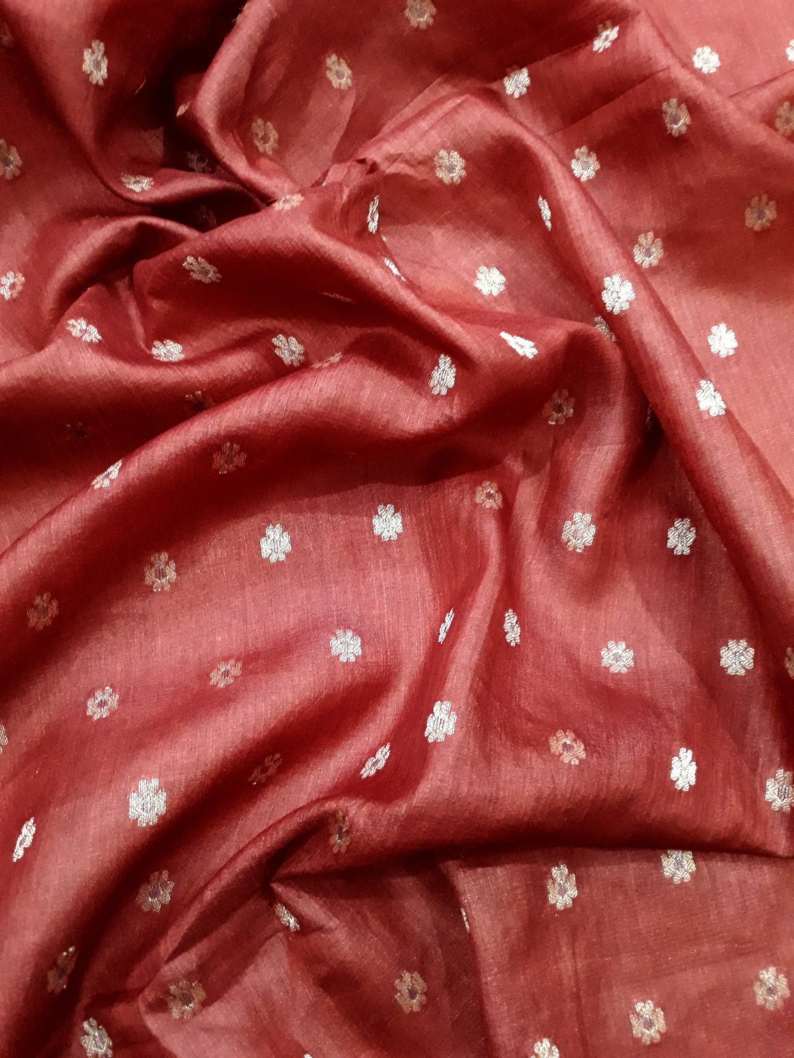 Vintage Indian Pure Tussar Silk Sari Woven Saree Tossor Saree Tushar ...