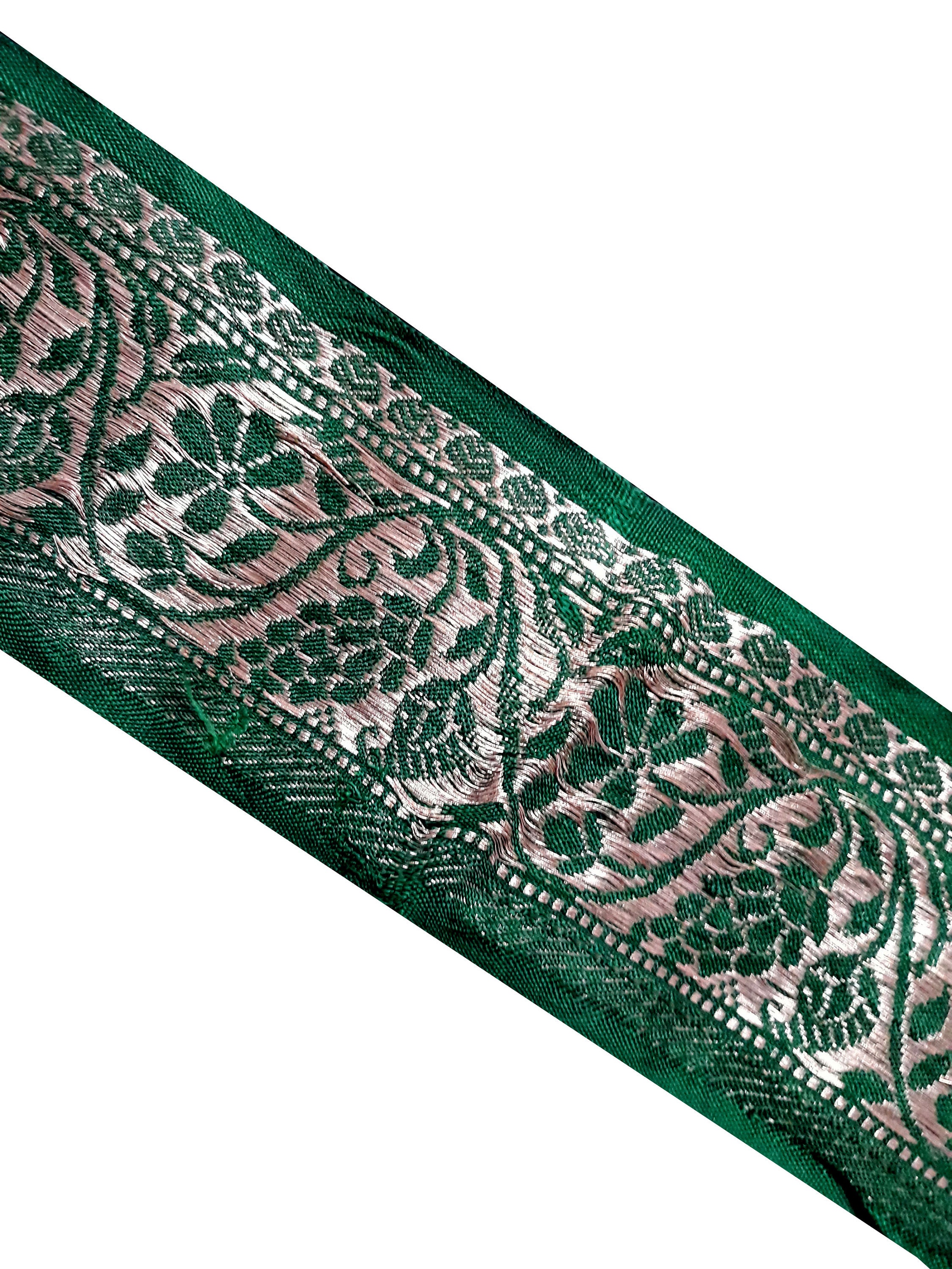 Vintage Banarasi Brocade Saree Border Brocade Trim Craft - Etsy