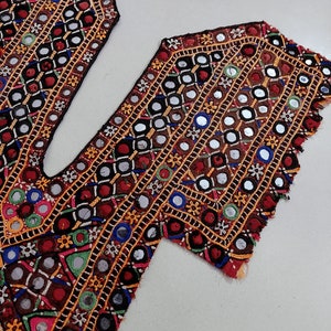 Indian Traditional Banjara Fabric Hand Embroidered Mirror Work Neck ...