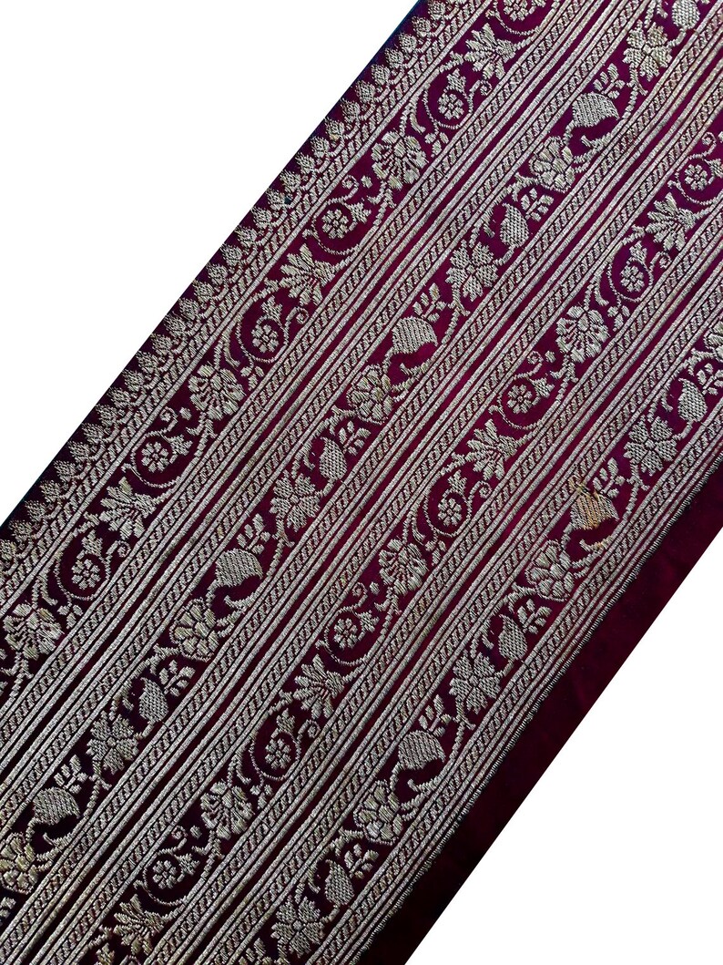 Vintage Banarasi Brocade Saree Border Brocade Trim Craft | Etsy