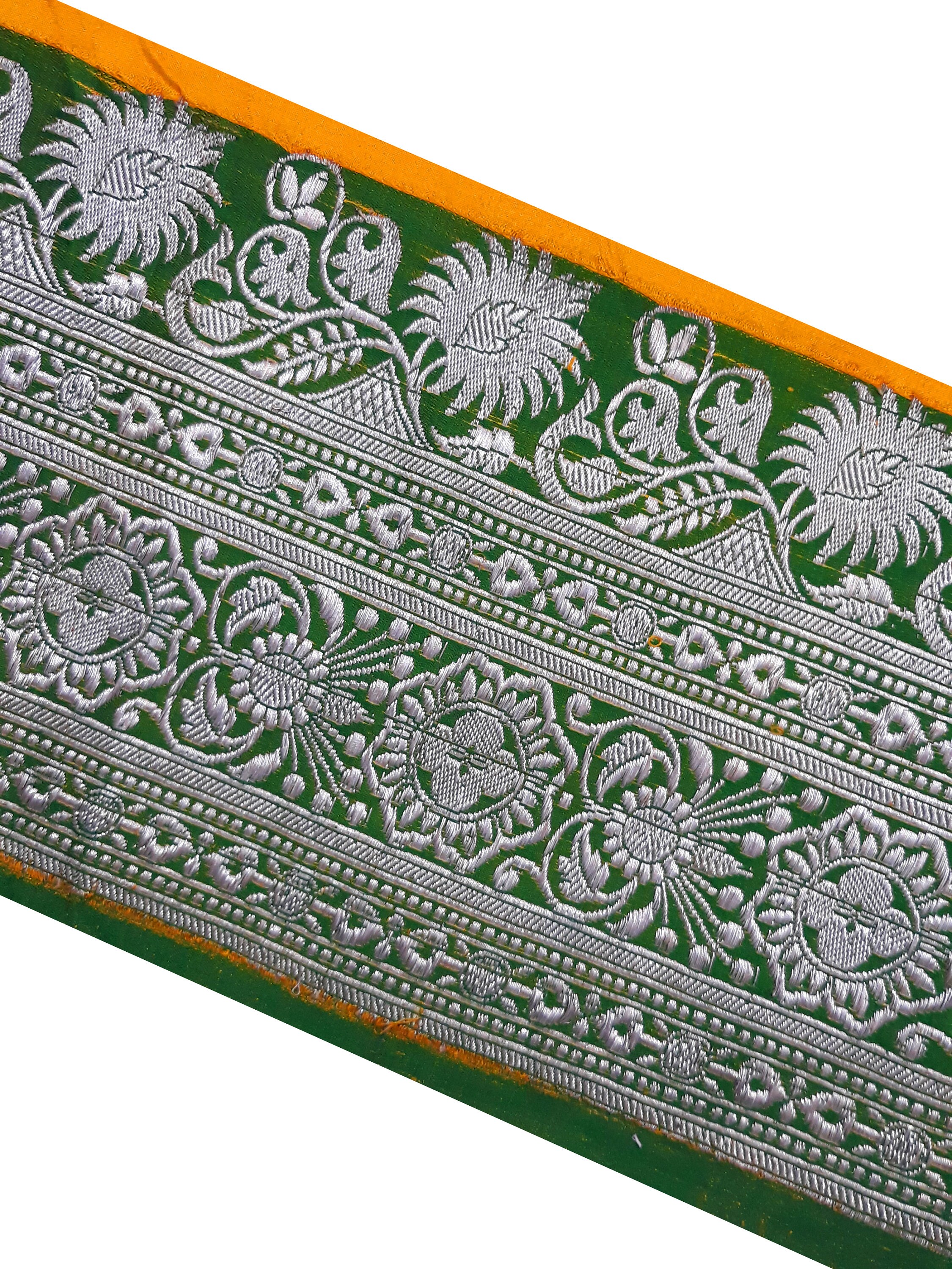 Vintage Embroidered Sari Border, Used Sewing Patchwork Fabric Trim ...