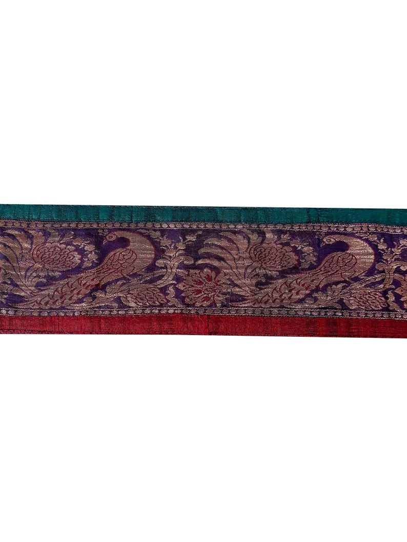 Vintage Banarasi Brocade Saree Border,brocade Trim Craft Ribbon ...