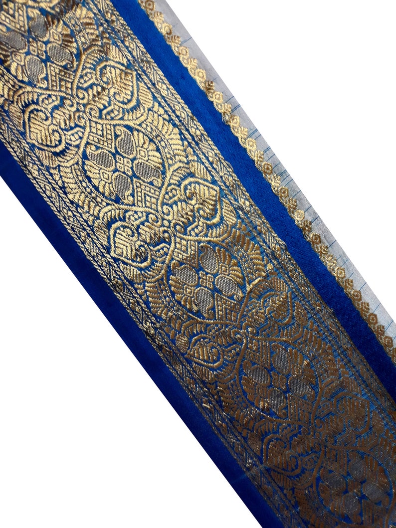 Vintage Banarasi Brocade Saree Border Brocade Trim Craft - Etsy