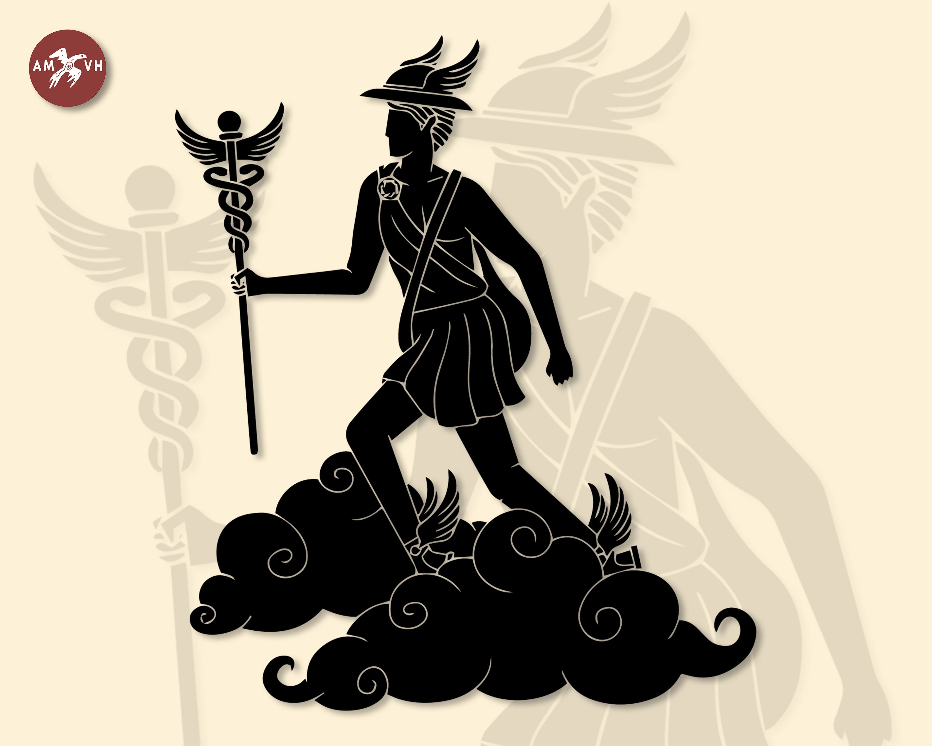 Hermes Greek God Shoes Drawing
