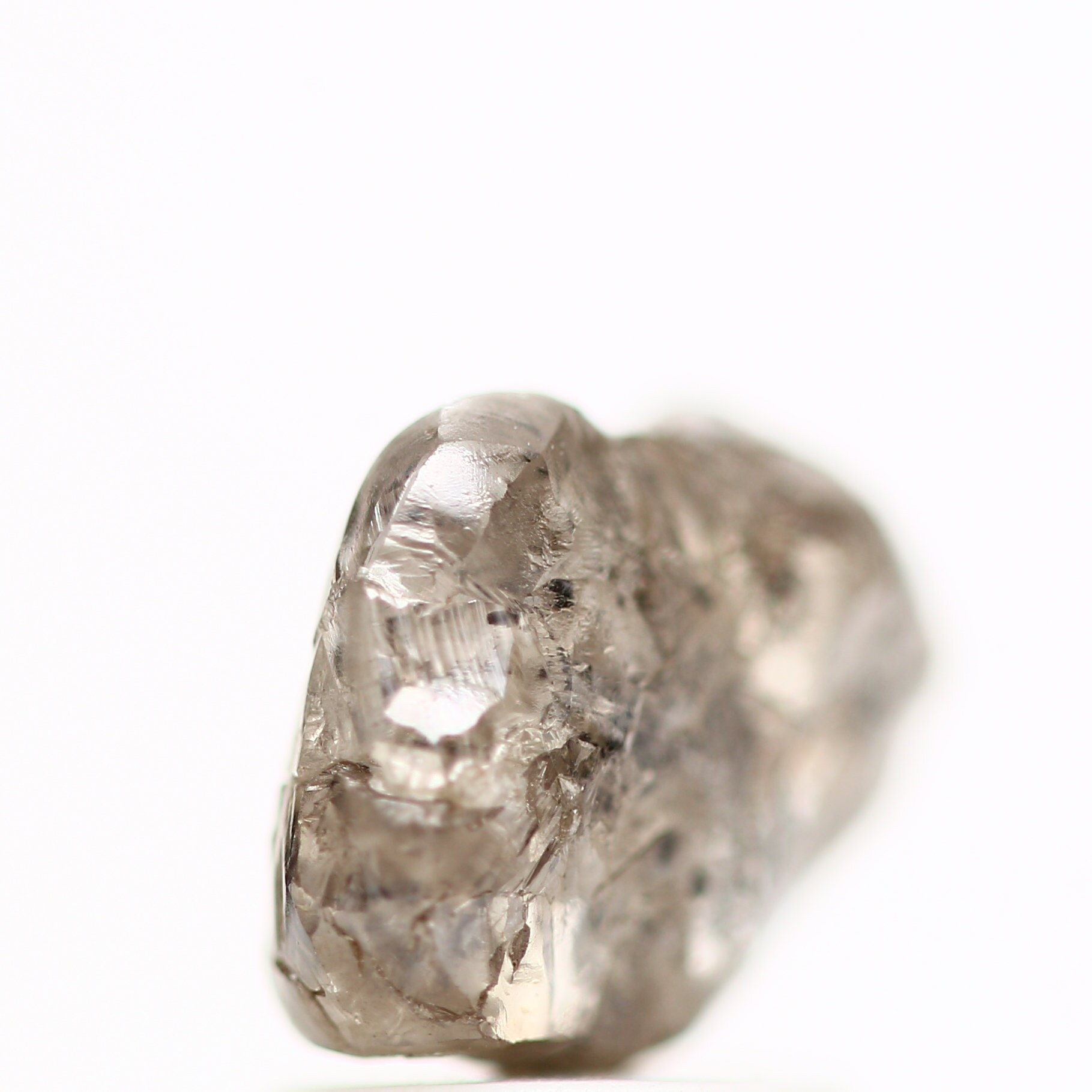 Raw Natural Grey Diamond Rough Uncut Loose Diamond Crystal Rustic Stone ...