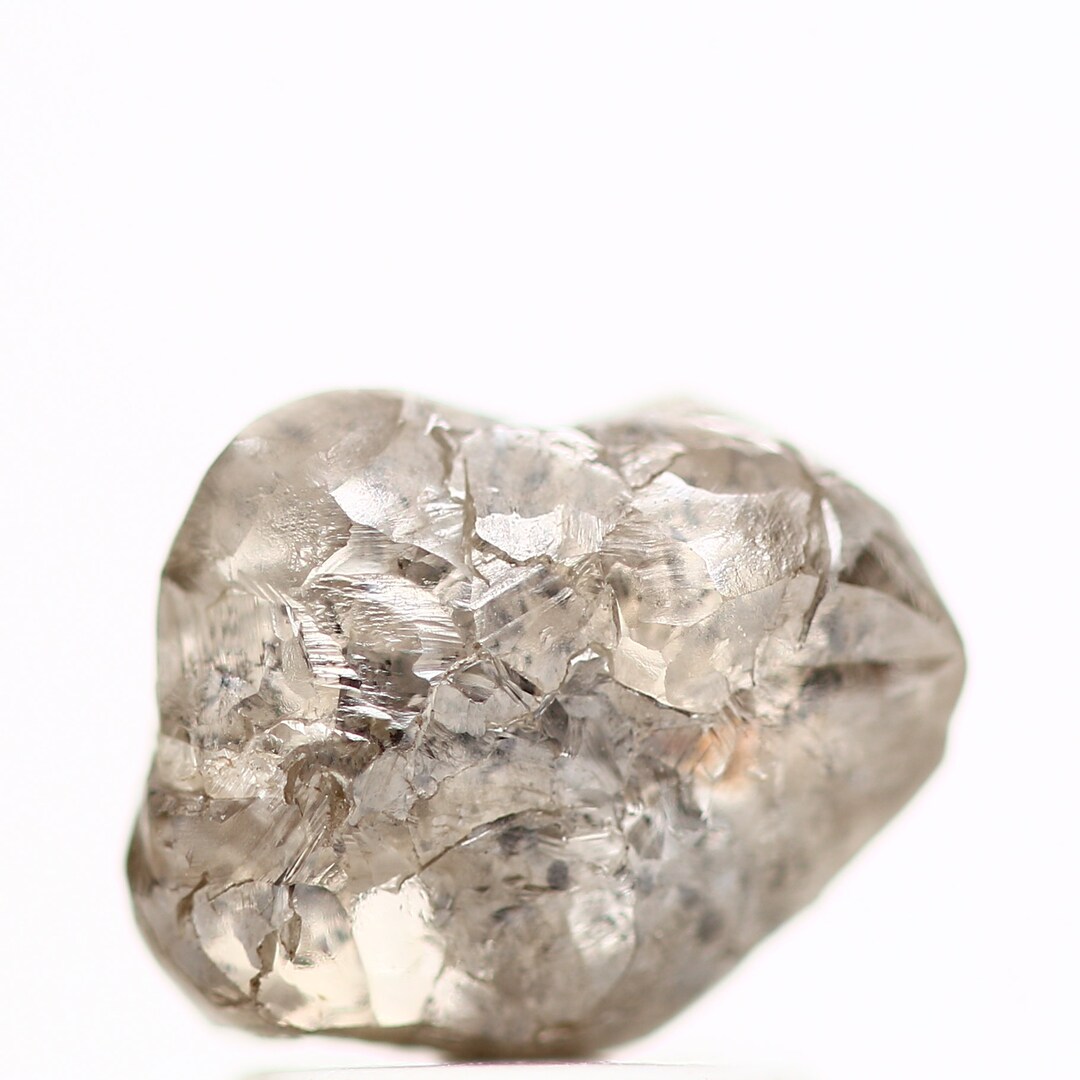 Raw Natural Grey Diamond Rough Uncut Loose Diamond Crystal Rustic Stone ...