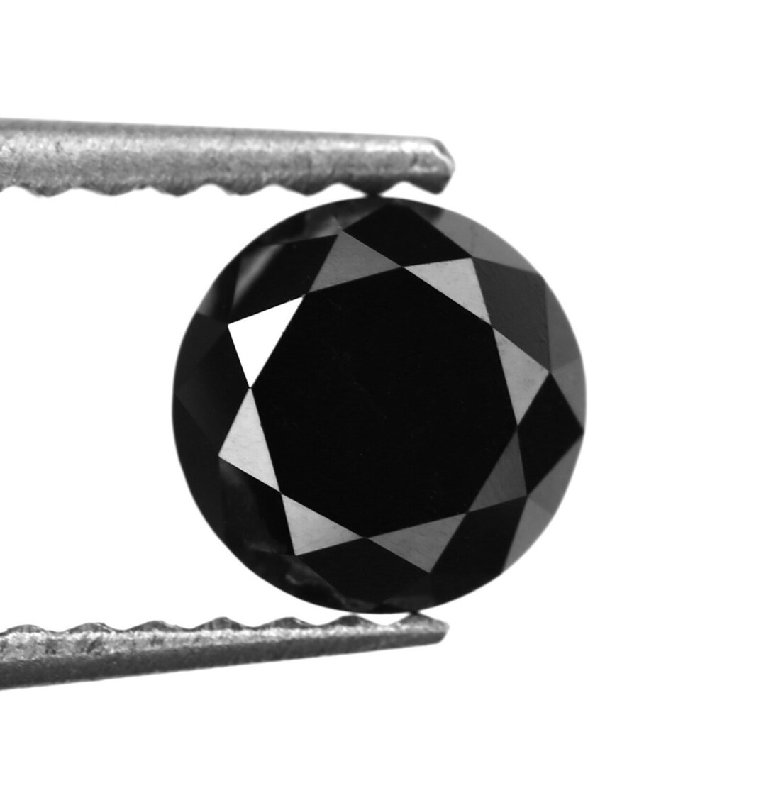Black Round Brilliant Cut Diamond Loose Natural Fancy Round Shape ...