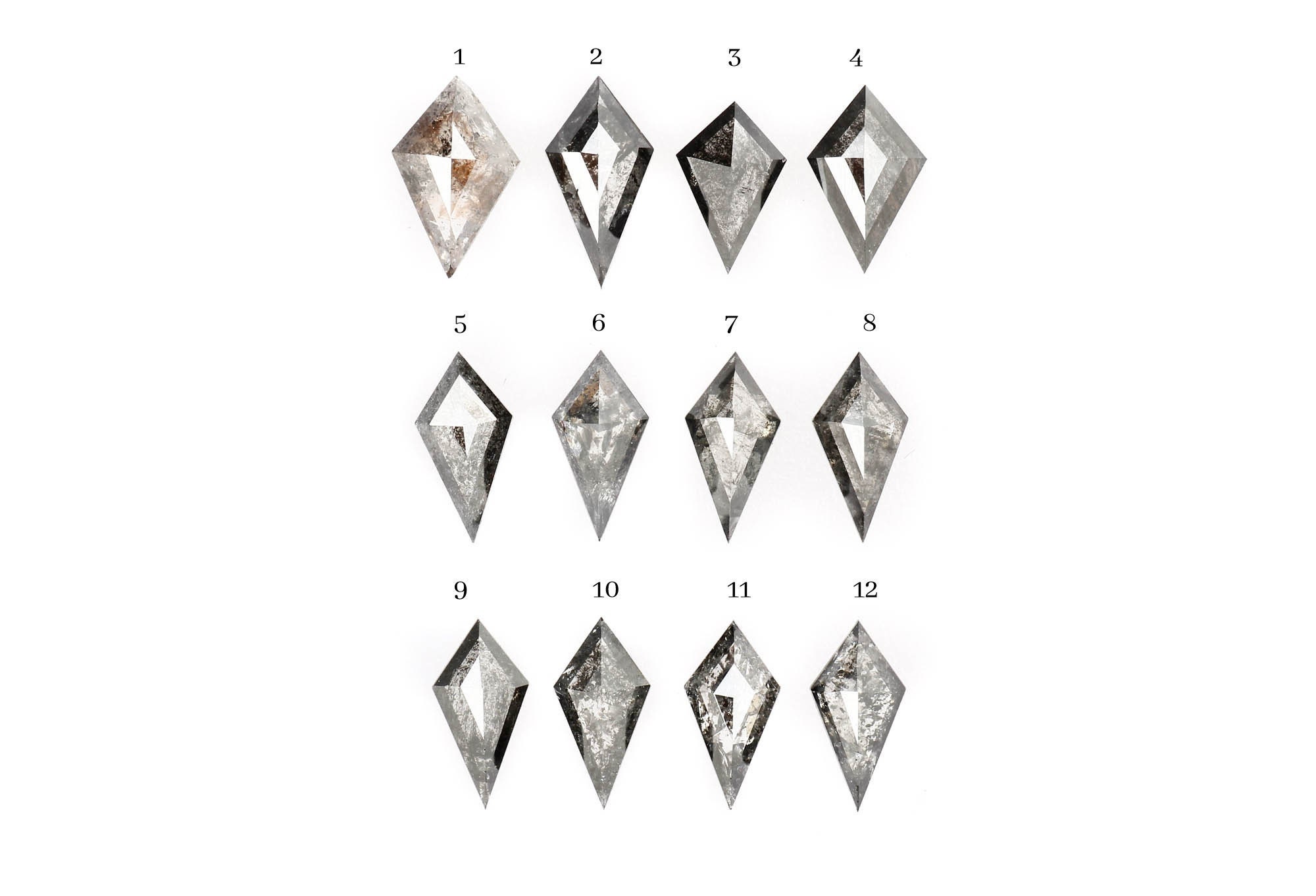 Natural Earth Mined Salt and Pepper Kite Cut Diamond Diamond Lot ...