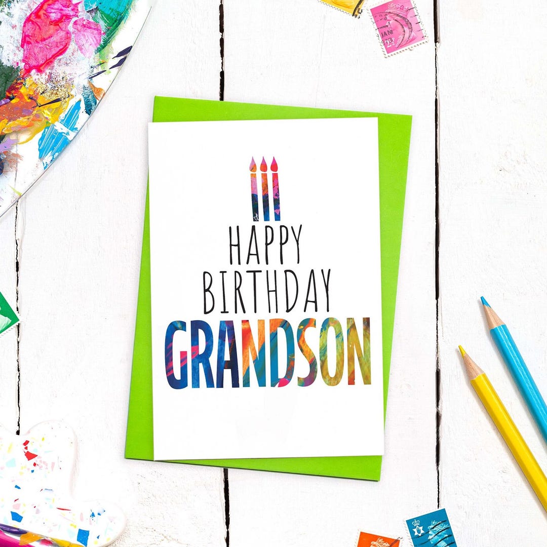 Grandson Birthday Card | Birthday Card for Grandson | Adult Grandson ...