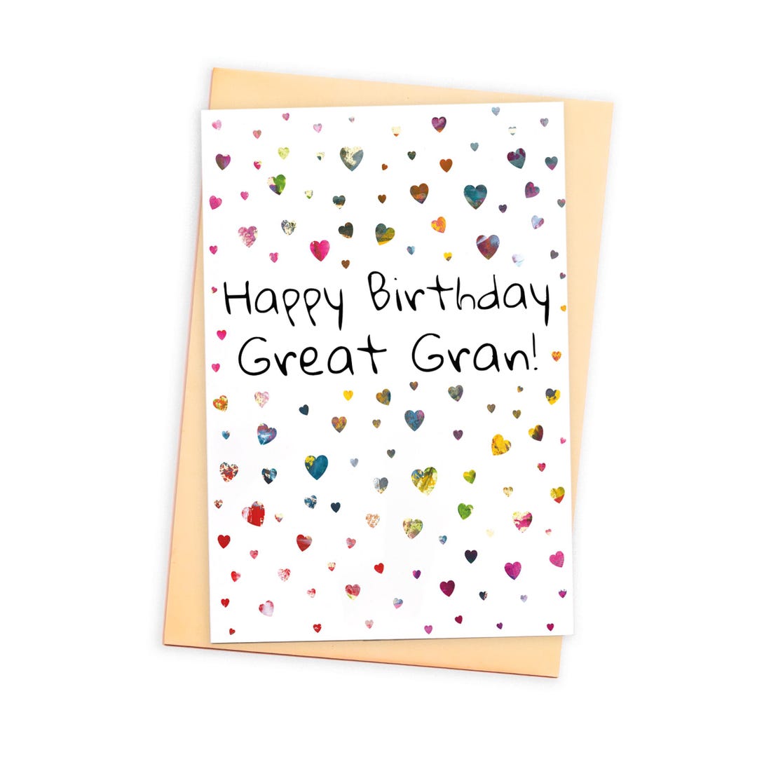Beautiful Great Gran Birthday Card With Coloured Envelope | Classy ...