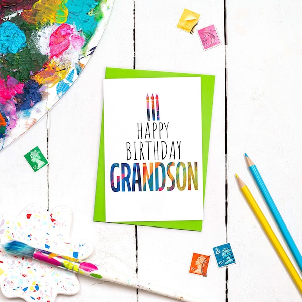 Happy Birthday Adult Grandson Cards - Etsy