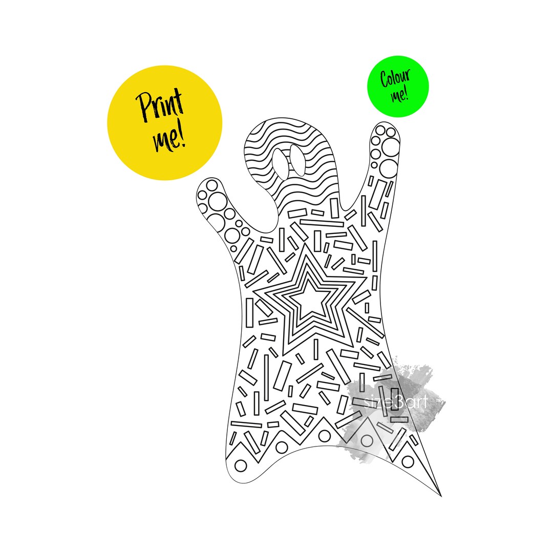 Ghost Colouring in Printable 2 Sizes Fun Ghost Printable - Etsy