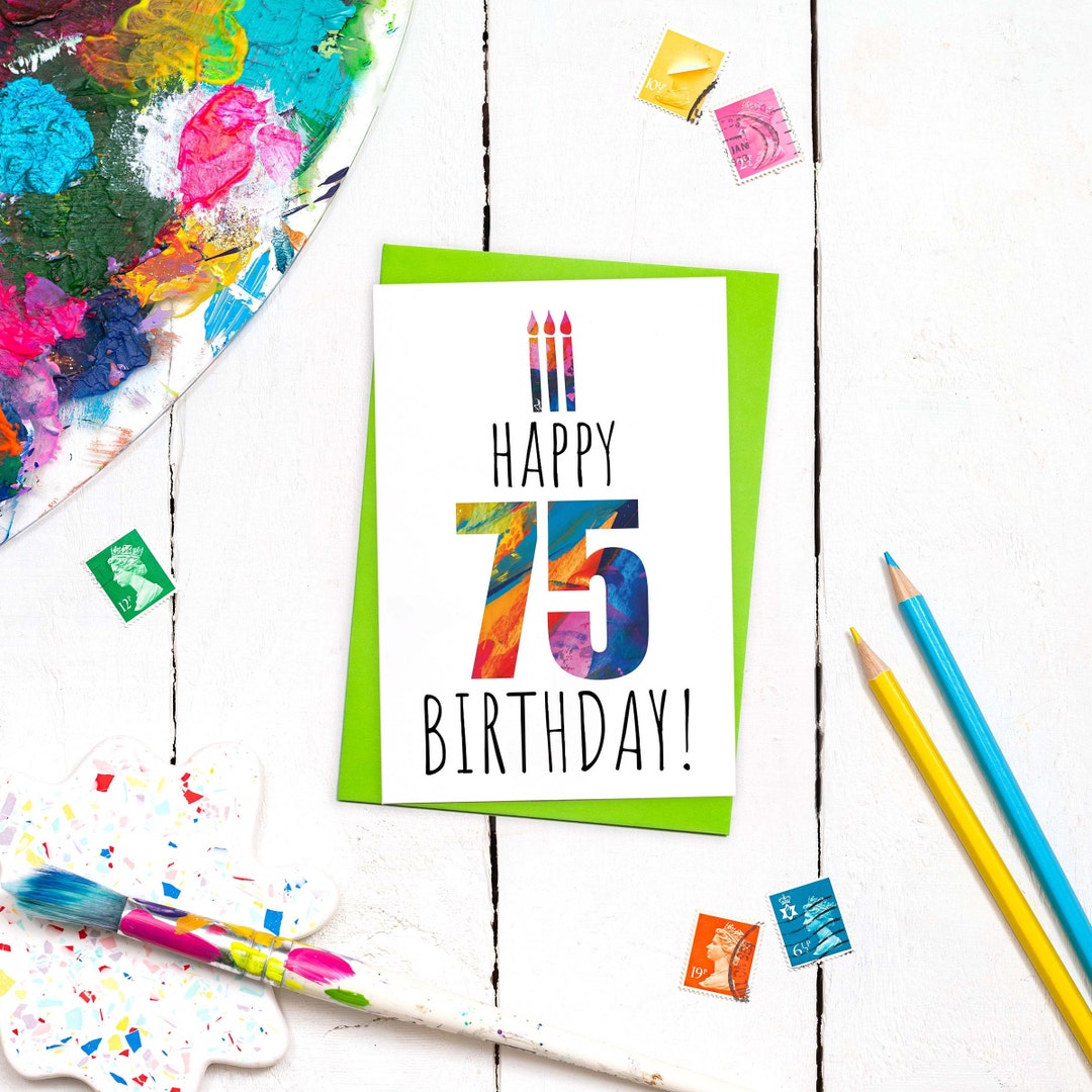 75th Birthday Card 75th Birthday Card for Him 75th Birthday Card for ...