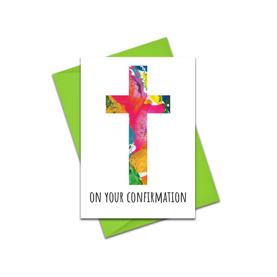 Confirmation Card Modern Confirmation Card Confirmation - Etsy