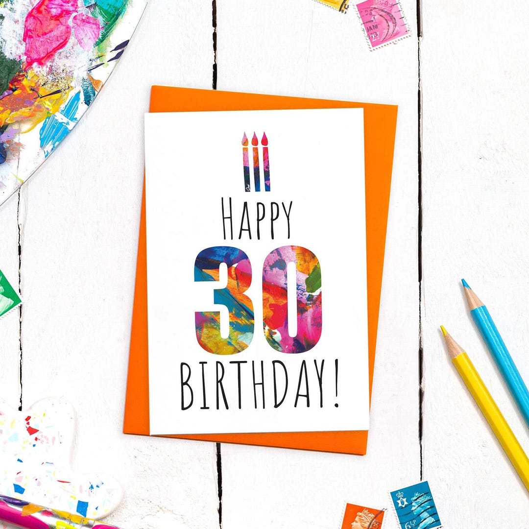 30th Birthday Card 30th Birthday Card for Her 30th Birthday Card for ...