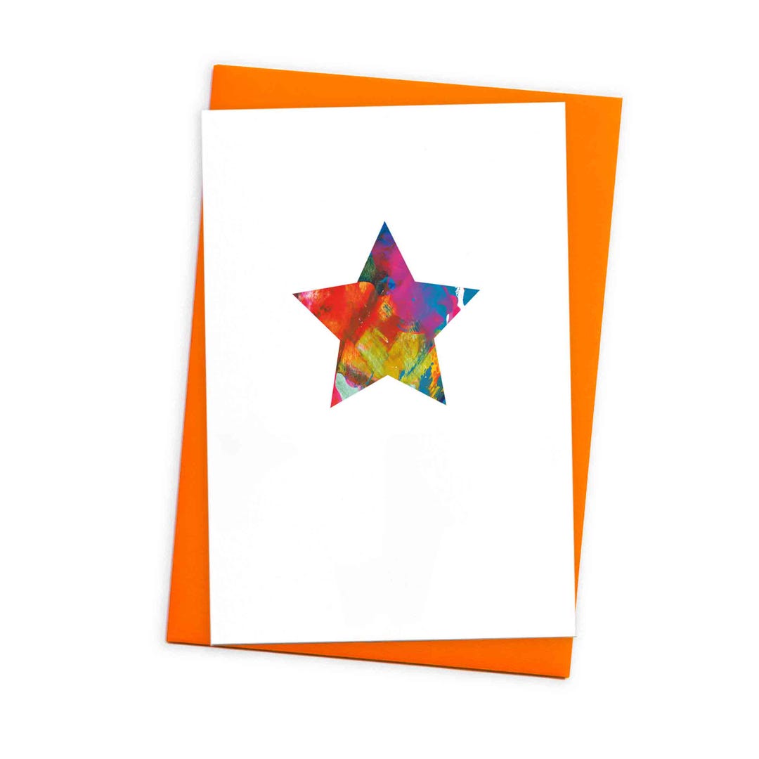 Modern Star Card With Coloured Envelope | Well Done, Congratulations ...