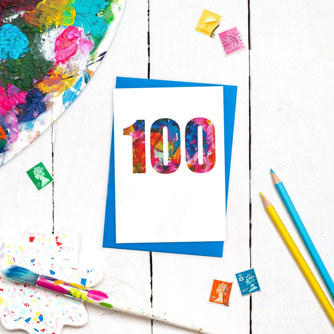 100th Birthday Card | 100th Birthday | 100 Birthday Card | 100th ...