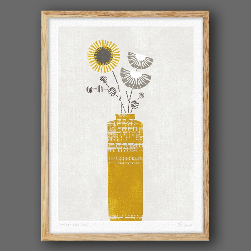 Mustard Yellow Vase - Etsy