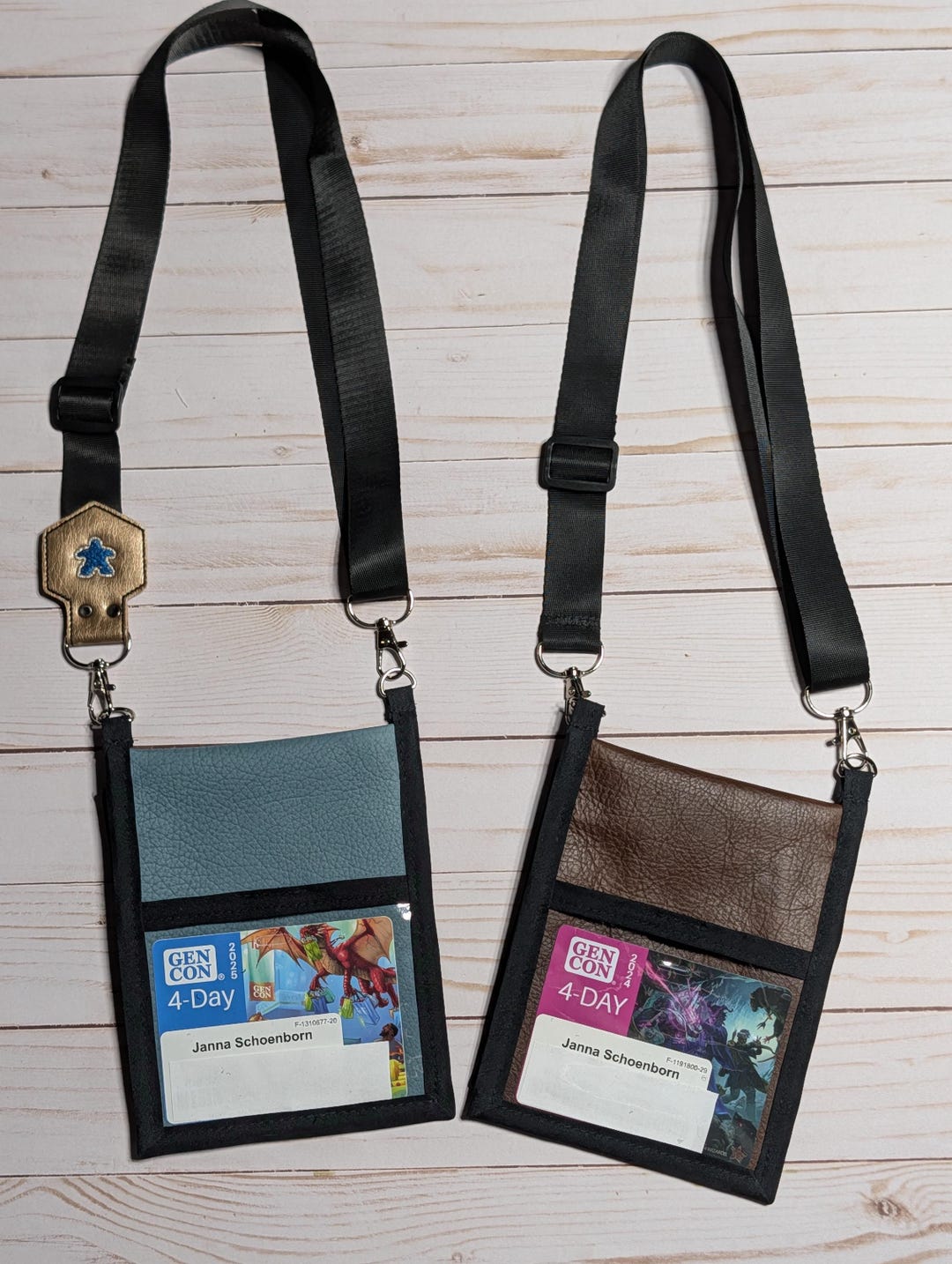 Leather Wallet Style Convention Badge Holder (made to Order) - Etsy