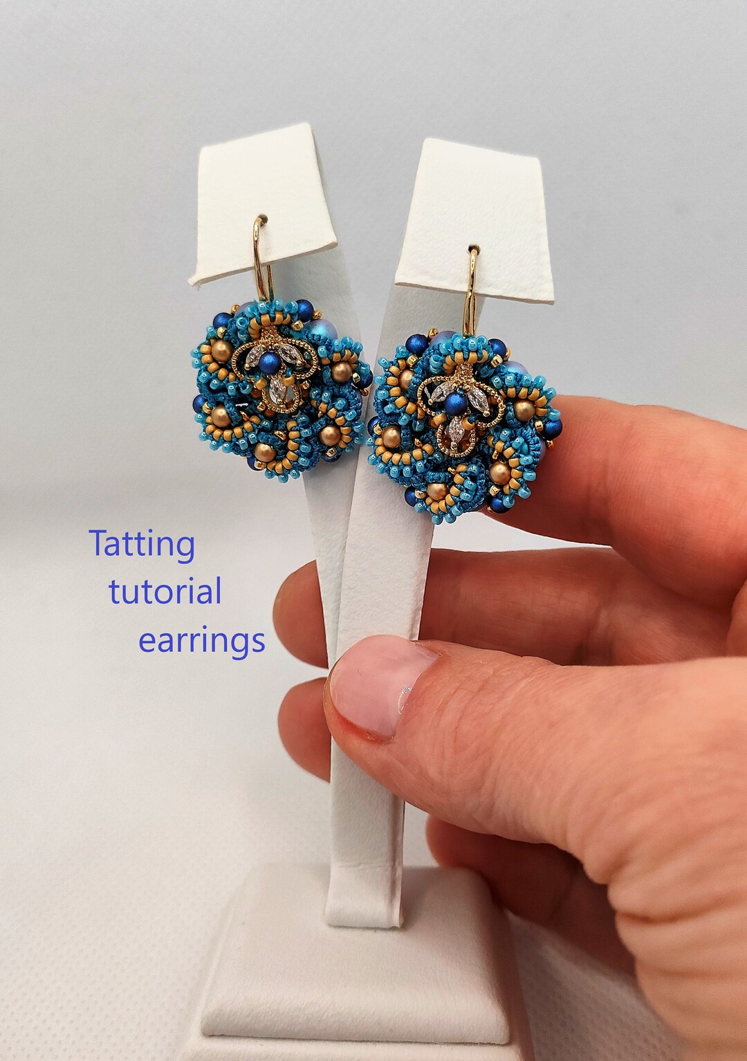Tatting Pattern Step by Step Earrings. Colors of Ukraine. PDF Digital ...