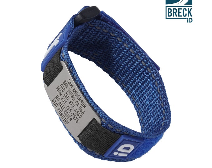 Medical Alert Bracelet Runner Emergency ID Nylon Wristband Custom ...