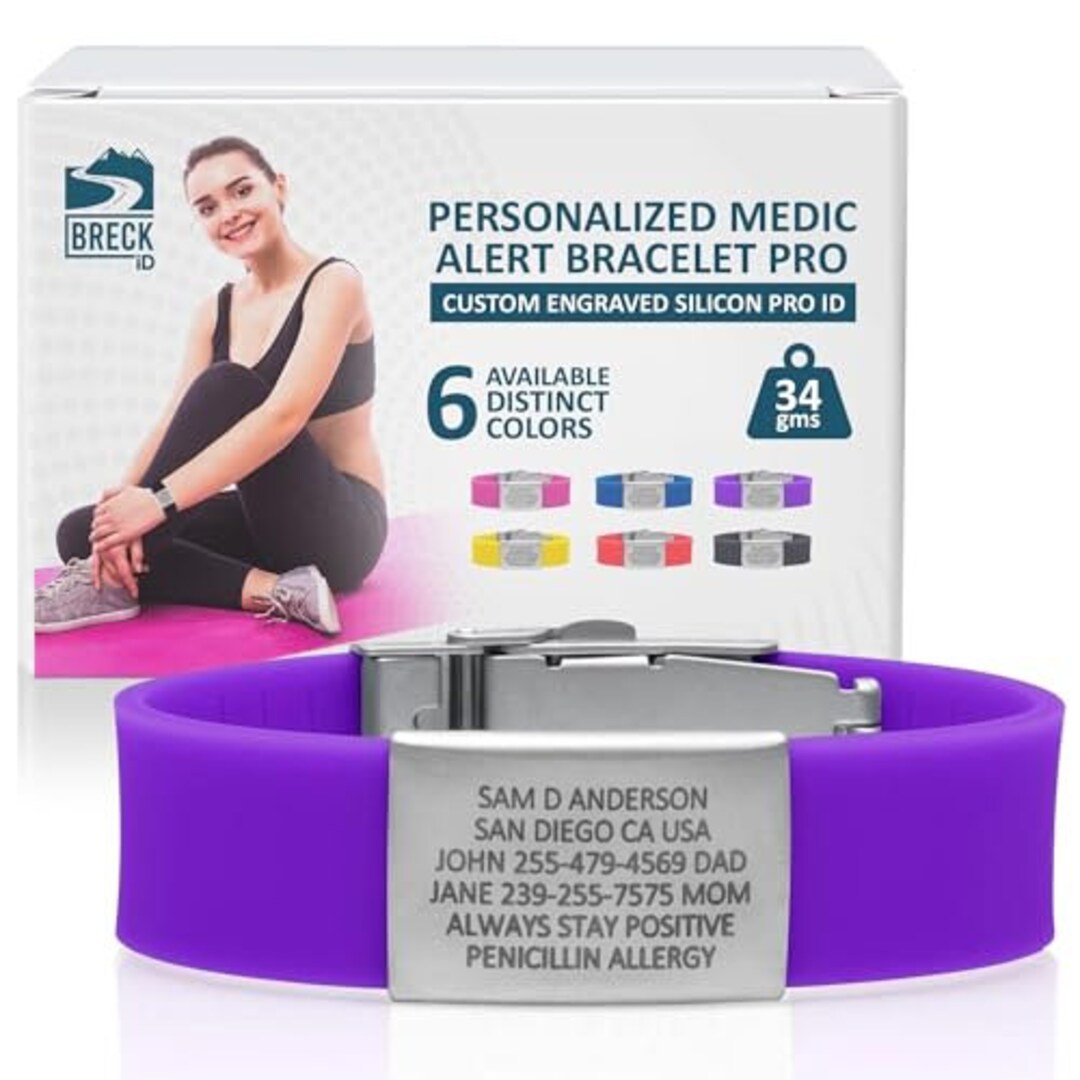 Customized PRO Runner ID Medical Alert Bracelet for Cycling and Hiking ...