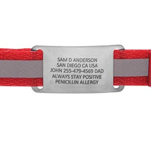 Runner ID Shoe Tag Medical Alert Emergency Kids Custom ID Personalized ...