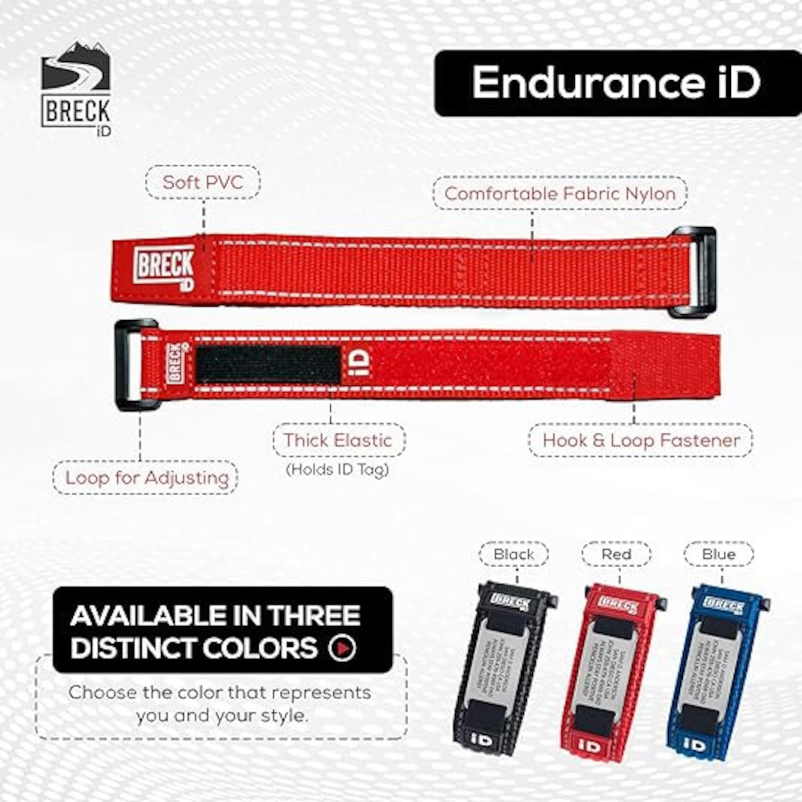 Medical Alert Bracelet Runner Emergency ID Nylon Wristband Custom ...