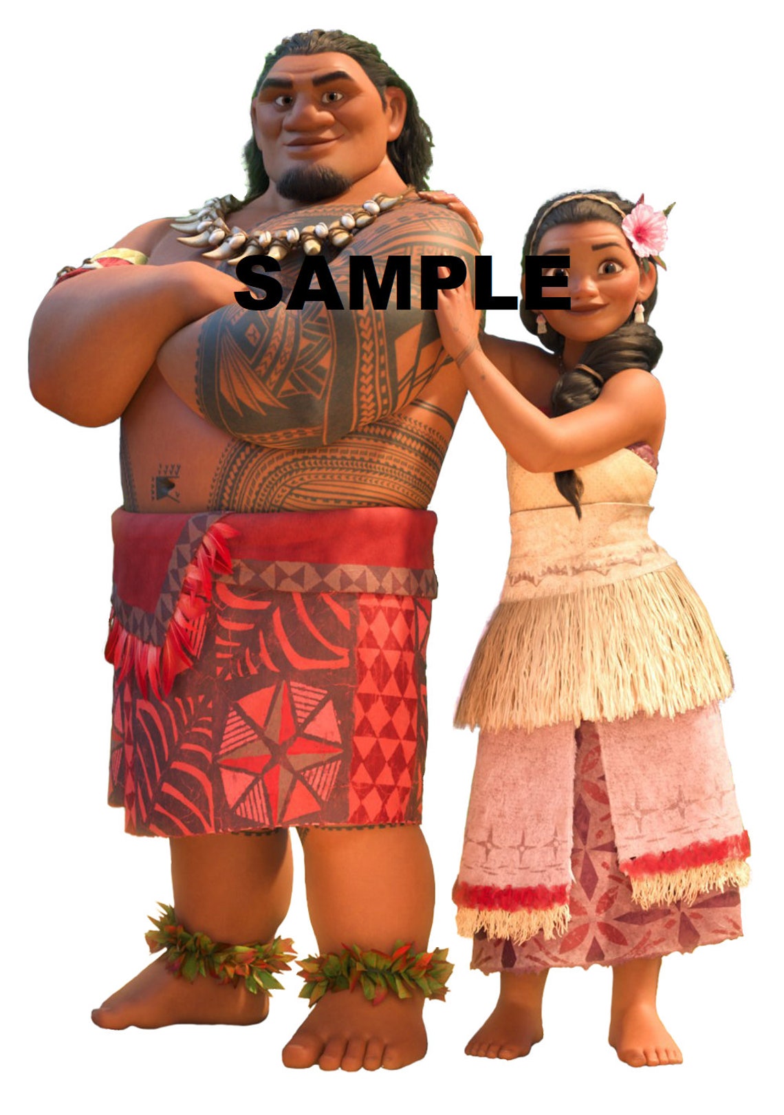 Moana Mom Dad Iron on Transfer Template transparent to use | Etsy