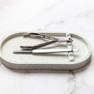 Nail Tool Tray With Rest Oval Manicure Organiser Dish for - Etsy