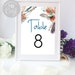 Floral Boho Wedding Table, Number Template, Wedding Table Number ...